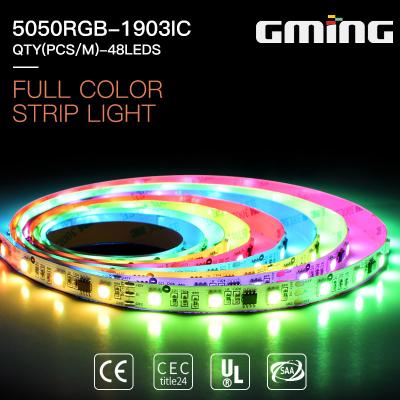 China 30leds/m  IP65 530nm RGB UCS1903-8 SMD5050 LED Strip Light for sale