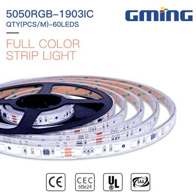 China Waterproof IP67 12W SMD5050 Color Changing Led Strip for sale