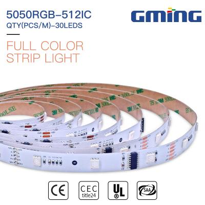 China 2Oz PCB 10MM Width 6W 630nm 5050 LED Strip Light 12/24VDC for sale