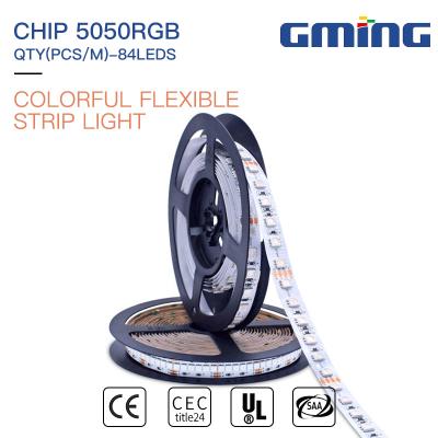 China Remote Control 84leds/m 12V 25W SMD 5050 LED Strip Light IP20 for sale