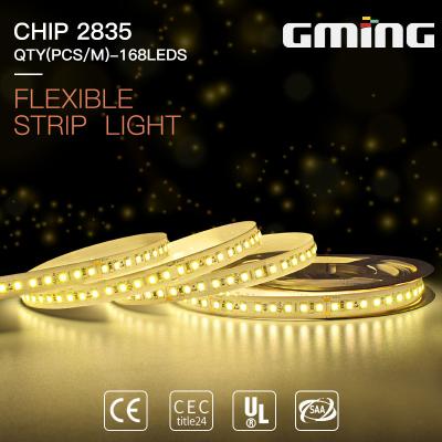China 24W 12/24VDC 2650lm 144LEDs/M SMD 2835 LED Strip 120 Degree for sale