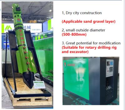 China 208 Lpm Oil Level Hydraulic Vibroflot Adjustable Vibration Frequency For Foundation Treatment Improvement for sale