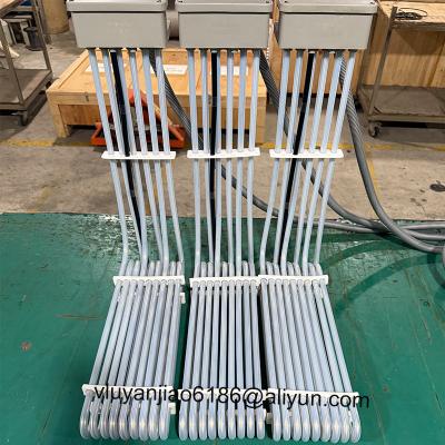 China 415V 3phase 6kw L Shaped PTFE Immersion Heater For Acid Heating And Corrosive Chemical Heating for sale