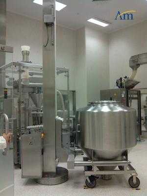 China BL 2500L IBC Pharma Lifter Bin Material Handling Equipment For Pharm Manufacturing Column for sale