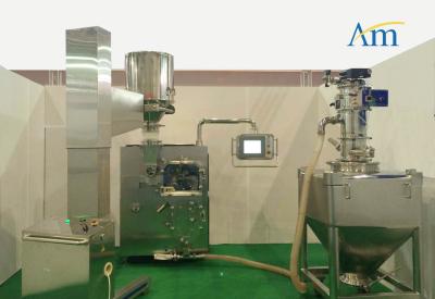 China RC Compression Granulator Pharmaceutical Granulation Equipments Horizontal Roller Compactor Double-screw Heat/Humid for sale