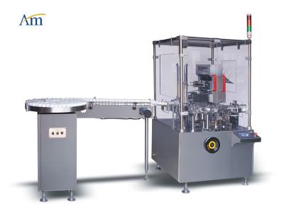 China Auto Vertical Cartoning Machine , Glass Bottle Cartoning Machine 30-120 Packs / Min for sale