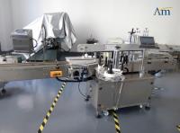 China Daily Chemicals Two Side Labeling Machine Side Curved Surface Labeling for sale