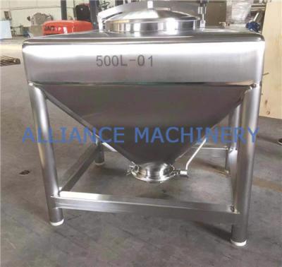 China 500L IBC Bin Antirust Pharmaceutical Accessories Powder Blending Bin Cone for sale