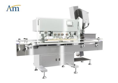 China Automatic In Line Screw Pressure Capping Machine With Sensor Auto Rejection System for sale