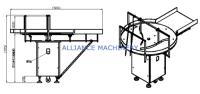 China GP98 Liquid Filling Line Parts Rotary Table Bottle Unscrambler Receive Bottles for sale