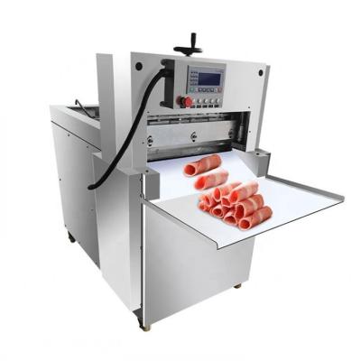China Stainless Steel Full Automatic Cnc Lamb Roll Bacon Slicer Frozen Meat Slicing for sale