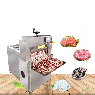 China High Speed Frozen Meat Roll Cutting Machine Mutton Beef Rolls Cutting for sale