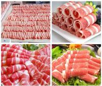 China High Speed Frozen Meat Roll Cutting Machine Mutton Beef Rolls Cutting for sale