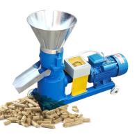 China Biomass Wood Pellet Mill Machine Flat Die Wood Chips Pellet Press for sale