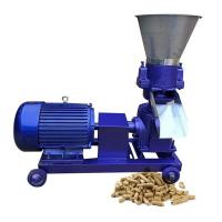 China Biomass Sawdust Wood Pellet Machine Flat Die Rotating Design for sale