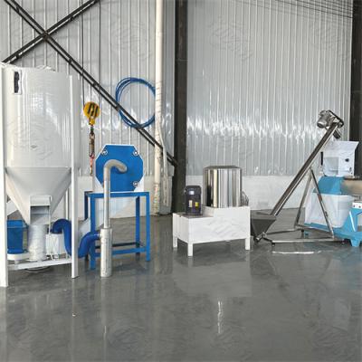 China Stainless steel fully automatic large fish feed pellet production line for sale