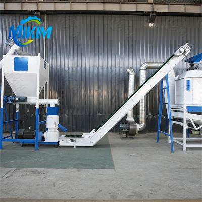 China Energy-saving feed pellet production line fully automatic equipment, suitable for poultry farms of various sizes, highly automated. for sale
