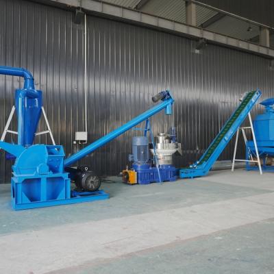 China Commercial Agricultural 2-12mm Wood Pellet Making Machine With Diesel Engine for sale