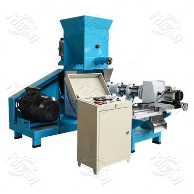 China Single Screw Extruder Fish Feed Pellet Machine with 100-2000 kg/h Capacity, Stainless Steel Construction and Easy Operation for sale
