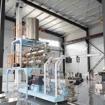 China Wet Type Automatic Floating fish feed extruder Twin screw Dog Food Extruder machine 1-6t/h New Condition for sale