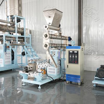 China Twin screw floating fish feed pellet extruder machine Wet Type Pellet Floating Feed Steam Home Use Plant Manufacturer Core Pump Gear Bearing for sale