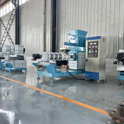China Stainless Steel Fish Feed Extruder Machine with 100-2000 kg/h Capacity and Automatic Feeding for Pet Food Pellet Making for sale