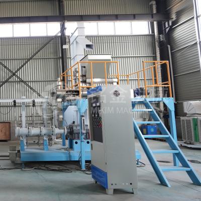 China 2 Ton 1mm Pet Trade Fish Feed Machine Floating Twin Screw Dog Food Extruder machine for Tilapia for sale
