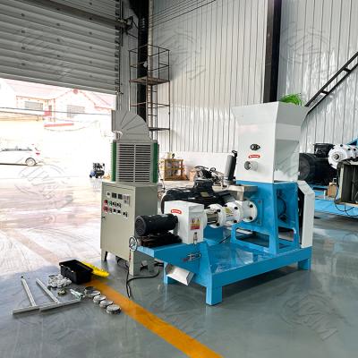 China Single Screw Floating Fish Feed Extruder Machine Dry Way Pet Dog Cat Food Pellet Maker for Animal Poultry Livestock Feeding for sale