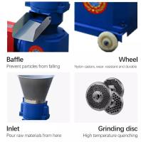 China Blue Small Animal Poultry Feed Pellet Machine Granulator 30kw 1200kg/ H for sale