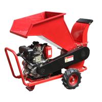 China 8.2kw Wood Chipping Machine Log 15 Hp Chipper Shredder Hydraulic Feed 100mm for sale