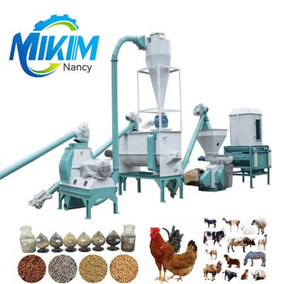 China Sheep Chicken 1 To 10Ton/ H Poultry Feed Pellet Machine NSK Bearings for sale