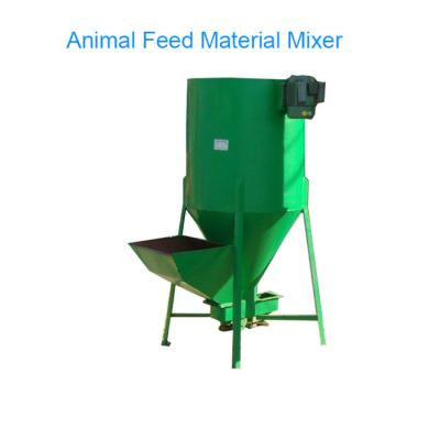China Double Paddle Cow Animal Feed Mixer 4kw 1500kg/ H 2000kg/ H Green for sale