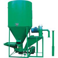 China Double Paddle Cow Animal Feed Mixer 4kw 1500kg/ H 2000kg/ H Green for sale