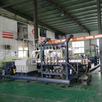 China 37kw 500KG/ H Alloy Steel Double Screw Extruder Machine Gas Heating for sale