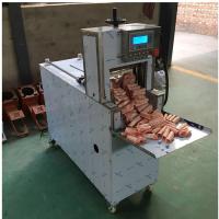 China PLC Automatic Chicken Mutton Cutting Machine 750kg/ H Frozen Meat Slicing Machine for sale