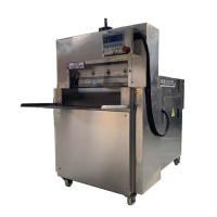 China 550kg/ H Frozen Meat Slicer Fully Automatic Chicken Cutting Machine 20mm Thick for sale