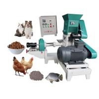 China Dustproof Fish Feed Pellet Machine Processing 250kg/ H 18.5kw Snack Puff Maker for sale