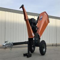 China Gasoline Small Branch Wood Chipper Machine Mobile Tree Shredder 13HP 390cc for sale