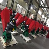 China 212cc 76mm Dia Wood Chipper Machine Mobile Log Shredder Machine Recoil Starter for sale