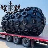 China ISO 17357 Standard 50kPa/80kPa Yokohama Rubber Fender With Tyre and Chain Marine Floating Fender for sale