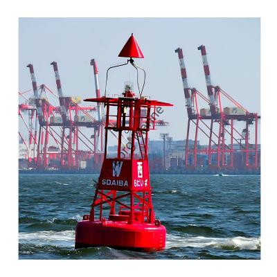 China Steel Frame Nautical Marine Buoys Cylindrical Navigation Buoy for sale
