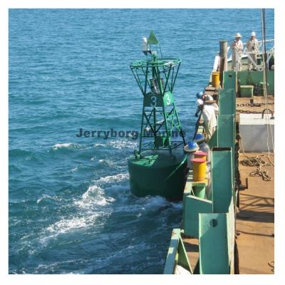 China Marine Floating Steel Navigation Buoy with Solar Panel and LED Light for sale