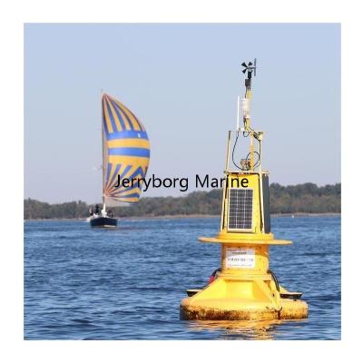China Long-Lasting LLDPE Material Floating Buoy With Top Mark with Reflective Strips For Navigation for sale