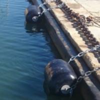 China Marine Floating Colorful Bumper Polyurethane EVA Marine Fender With Chain And Tire Net for sale