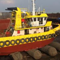 China Cylindrical Inflatable Marine Rubber Ship Launching Airbag for sale