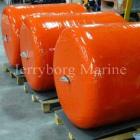China Ship Protection Polyurethane Bumper Marine Solid Foam Fender With Nylon Cord Fabric Layer for sale