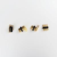 China 1.27mm Dual Row Single Body Right Angle Through-Hole Pin Header, 2×2P–2×40P, Custom Plating & Pin Length for sale