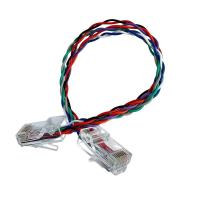 China CAT6 RJ45 Drone Wiring Harness 1061 4 Pair 8 Core Twisted Gold Plated Transparent Connector for sale