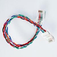 China CAT6 RJ45 Drone Wiring Harness 1061 4 Pair 8 Core Twisted Gold Plated Transparent Connector for sale
