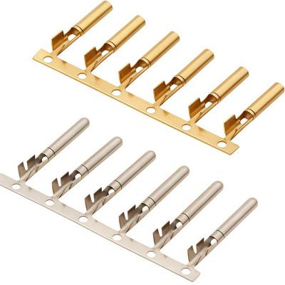 China 2.0mm Copper Tube Terminals Male Female Brass Power Cord Connectors for Electrical Wiring for sale